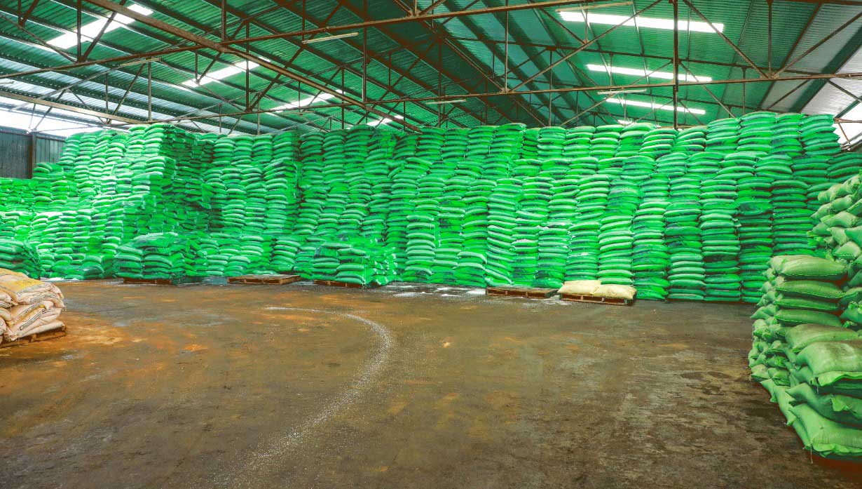 කන්න තුනකට හිර වී තිබු පොහොර අර්බුදය විසඳෙන ලකුණු : පොහොර ගබඩා පිරී යයි ...